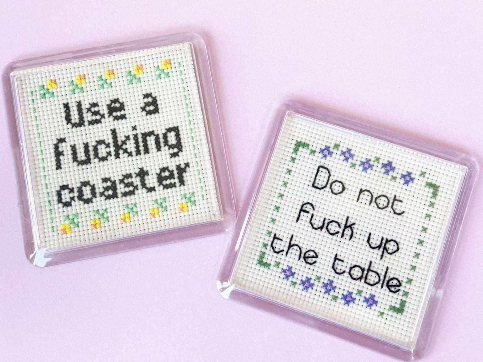 Cross Stitch Coasters - Curious Twist