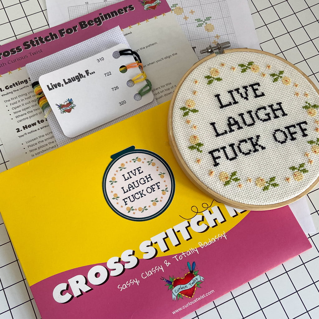Sale - Adult Cross Stitch Kits For Beginners - Curious Twist