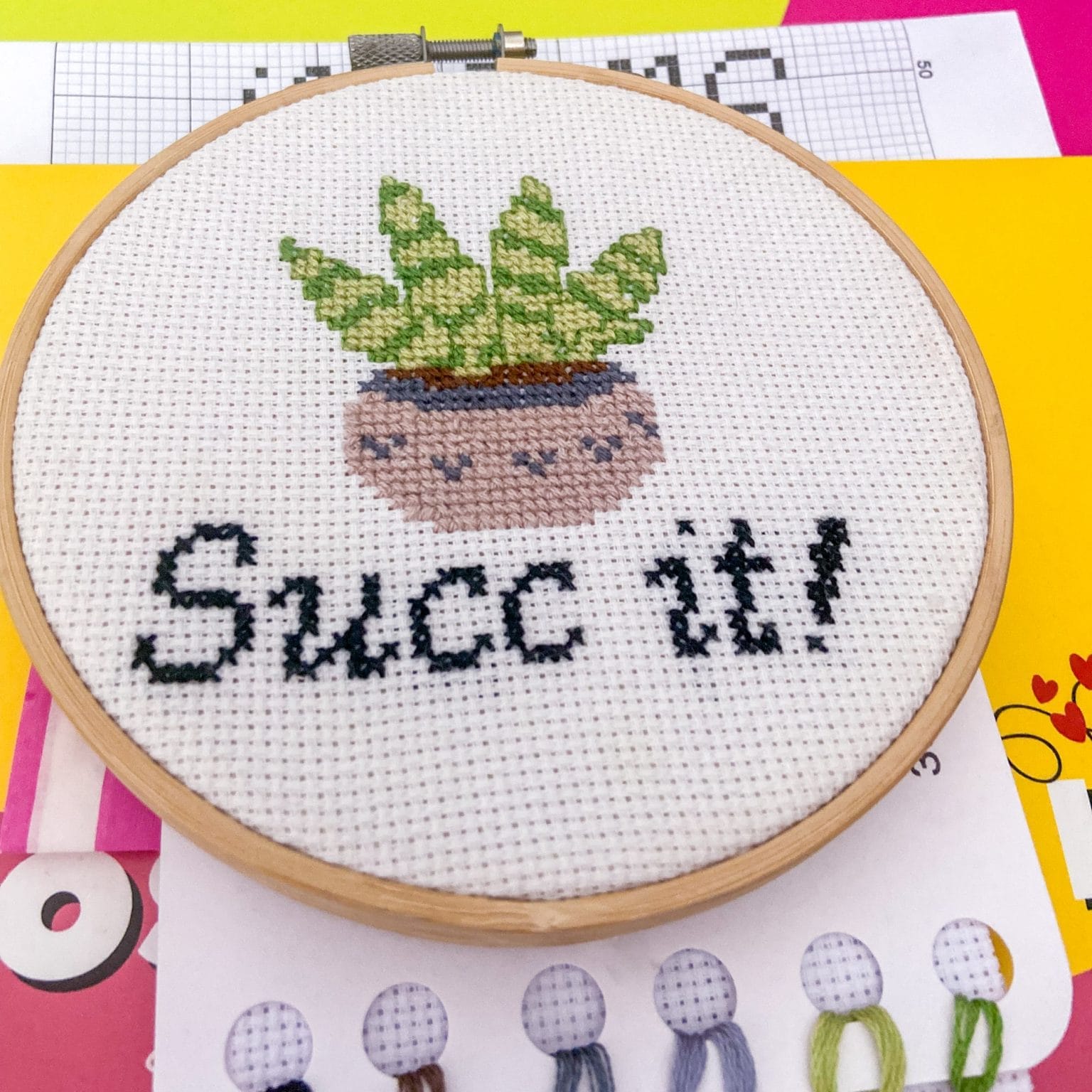 Sale - Adult Cross Stitch Kits For Beginners - Curious Twist